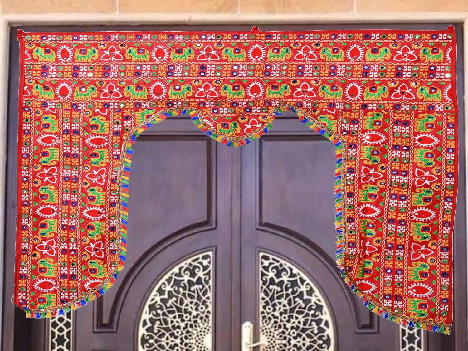 Traditional Embroidery Toran for Deepawali Pooja Mandir Diwali ...