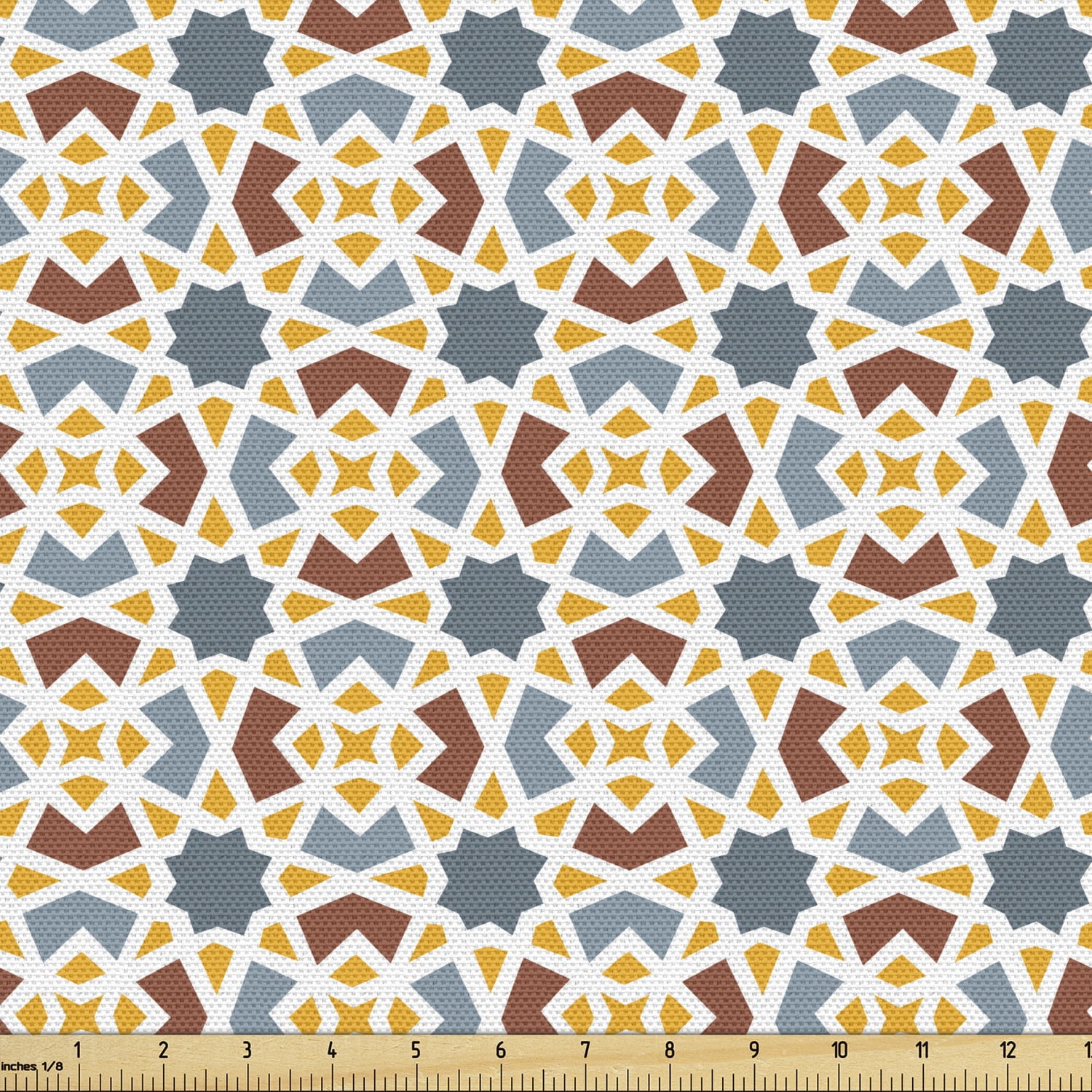 Ambesonne Ottoman Fabric by the Yard Upholstery, Middle Eastern ...