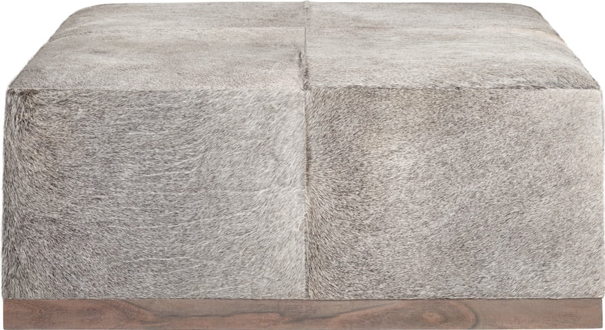 Traditional Felix Large Leather Ottoman – Alder Tweed - Walmart.com