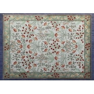 ALEF HOME Geometric Rug, Nonslip Art Deco Tufted Multicolor Blue Grid ...