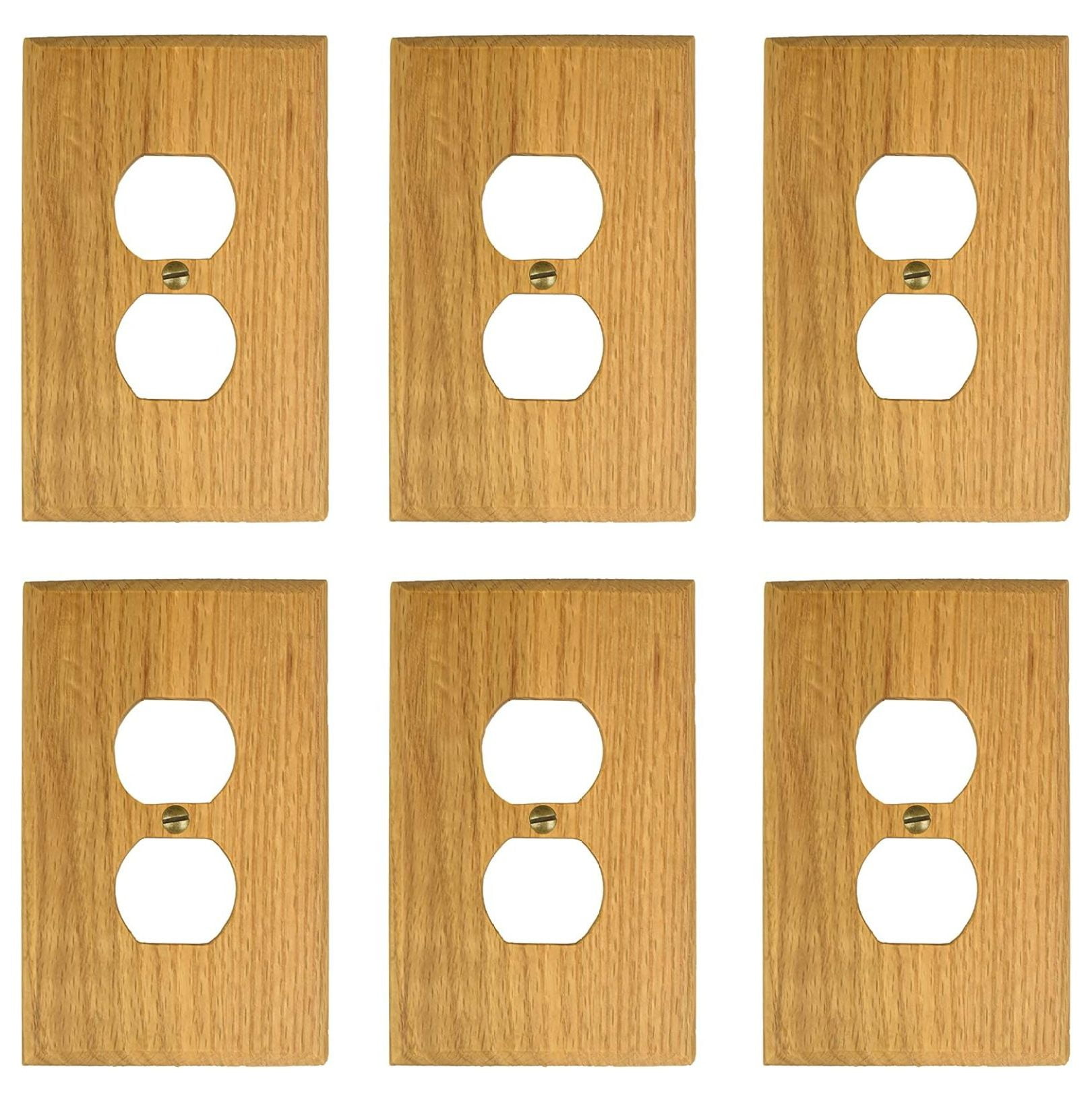Traditional Genuine Solid Oak Wood, Switch plate, Wall plate, 3 4/8" x ...