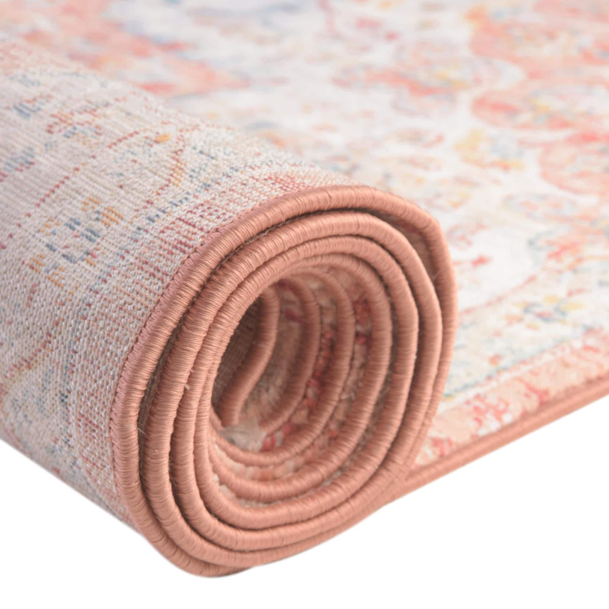 Traditional Haifa Collection Area Rug Red - 10'2" Square - Walmart.com
