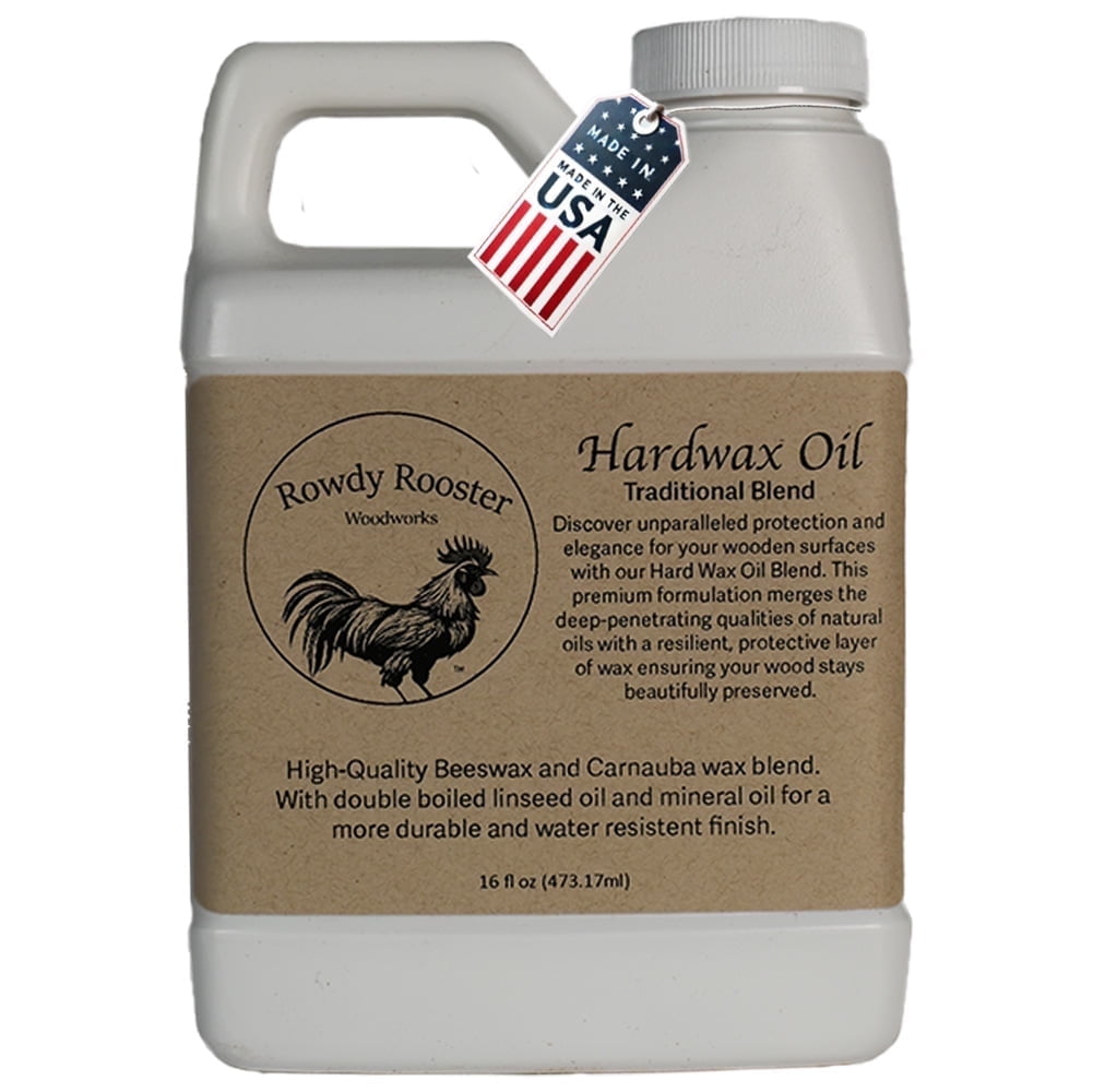 Rowdy Rooster Woodworks Satin Hardwax Oil Wood Finish, 16 Fl Oz (Pack ...