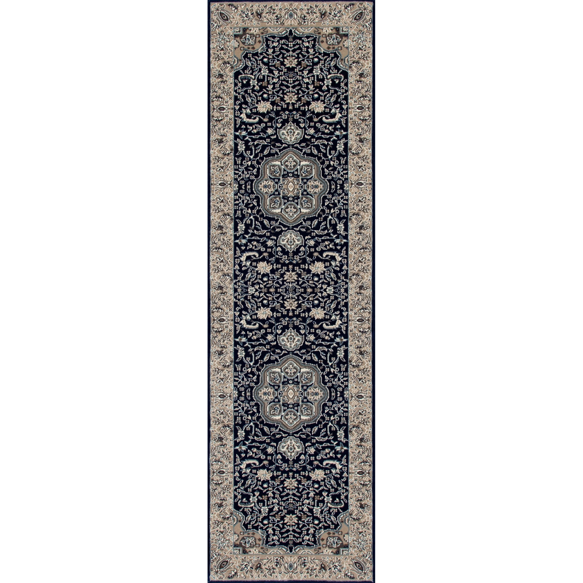 Traditional High Quality Center Medallion Woven Area Rug with Border ...