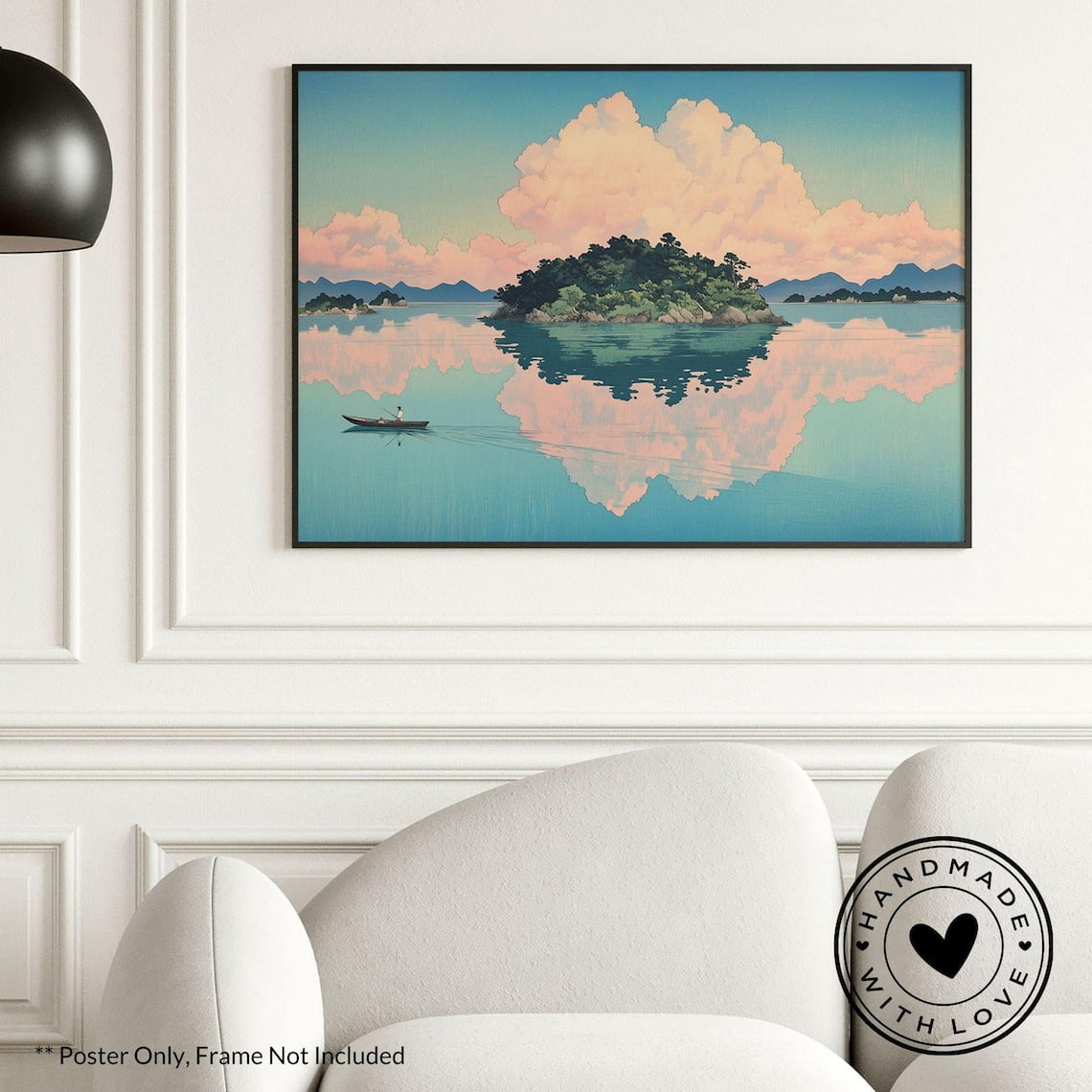 Traditional Hokusai Ukiyo-E Japanese Landscape Print Blue Japanese ...