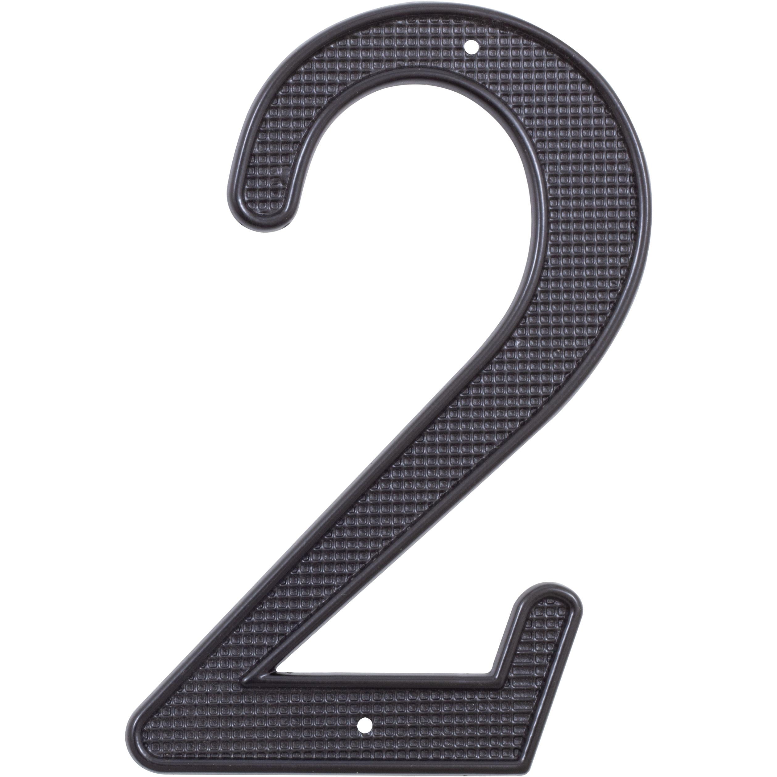 Stone Habor Hardware 4 Inch Black Number 2 - Walmart.com