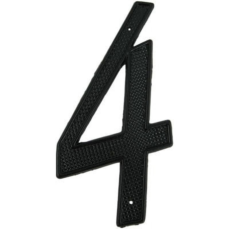Traditional House Number, #4, 4 Inches, Matte Black by Stone Harbor ...