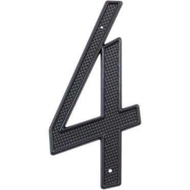 Traditional House Number, #5, 4 Inches, Matte Black by Stone Harbor ...
