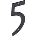 Traditional House Number, #5, 4 Inches, Matte Black by Stone Harbor ...