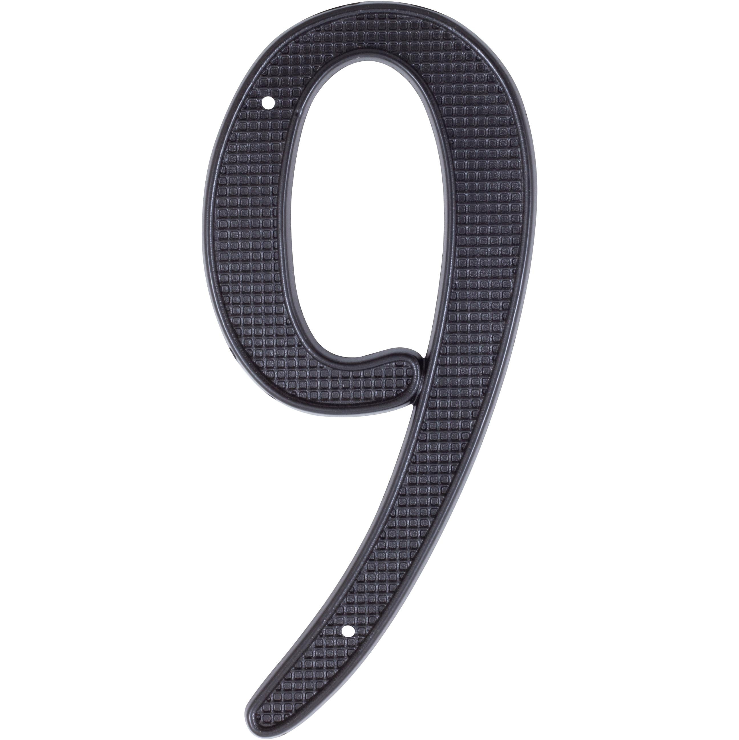 Stone Harbor Hardware 4 inch Matte Black Traditional House Number 9 ...