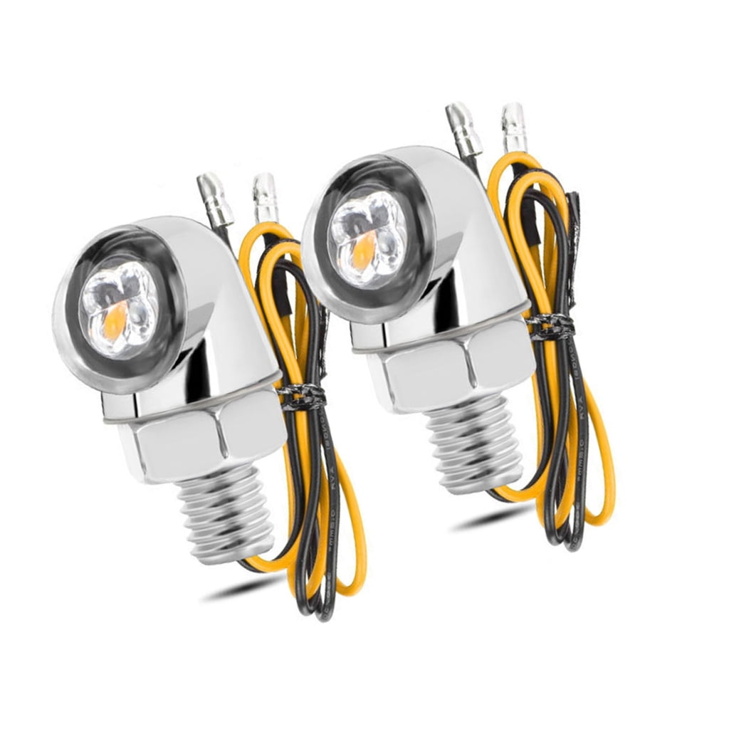 Traditional Inspired Motorcycle Indicators Light Metal Two-Tone LED ...
