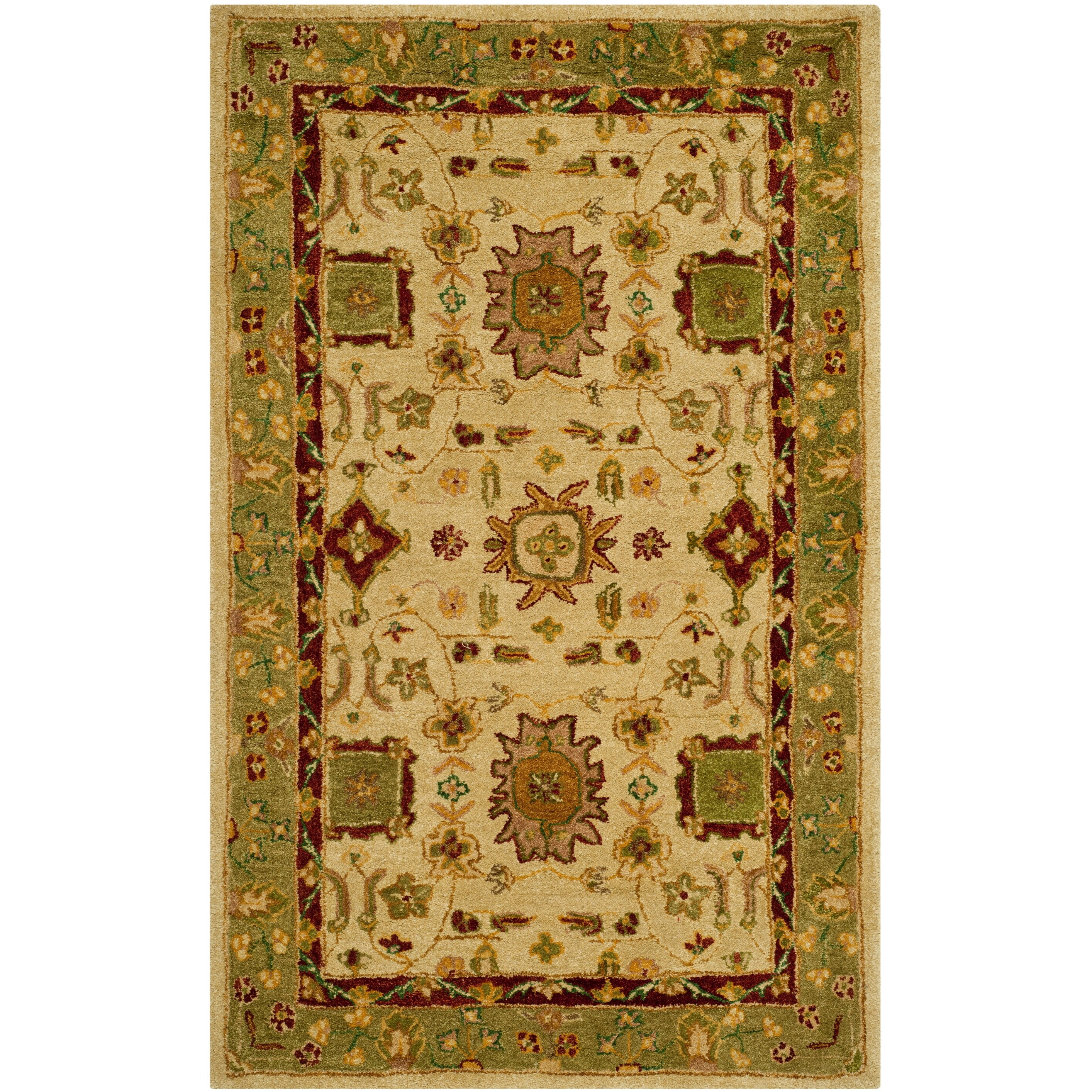 Safavieh Handmade Taj Mahal Nato Traditional Oriental Wool Rug 2'6" x 8 ...