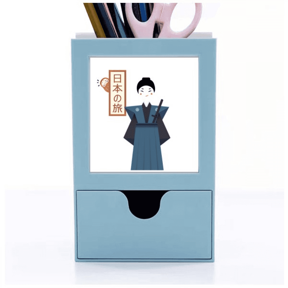 Traditional Japanese Ancient Bushi Desk Supplies Organizer Pen Holder ...