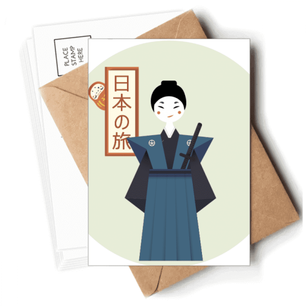 Traditional Japanese Ancient Bushi Postcards Envelopes Blank Note Cards ...