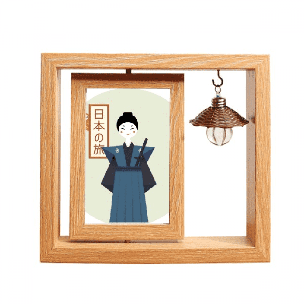 Traditional Japanese Ancient Bushi Wooden Rotating Picture Photo Frame ...