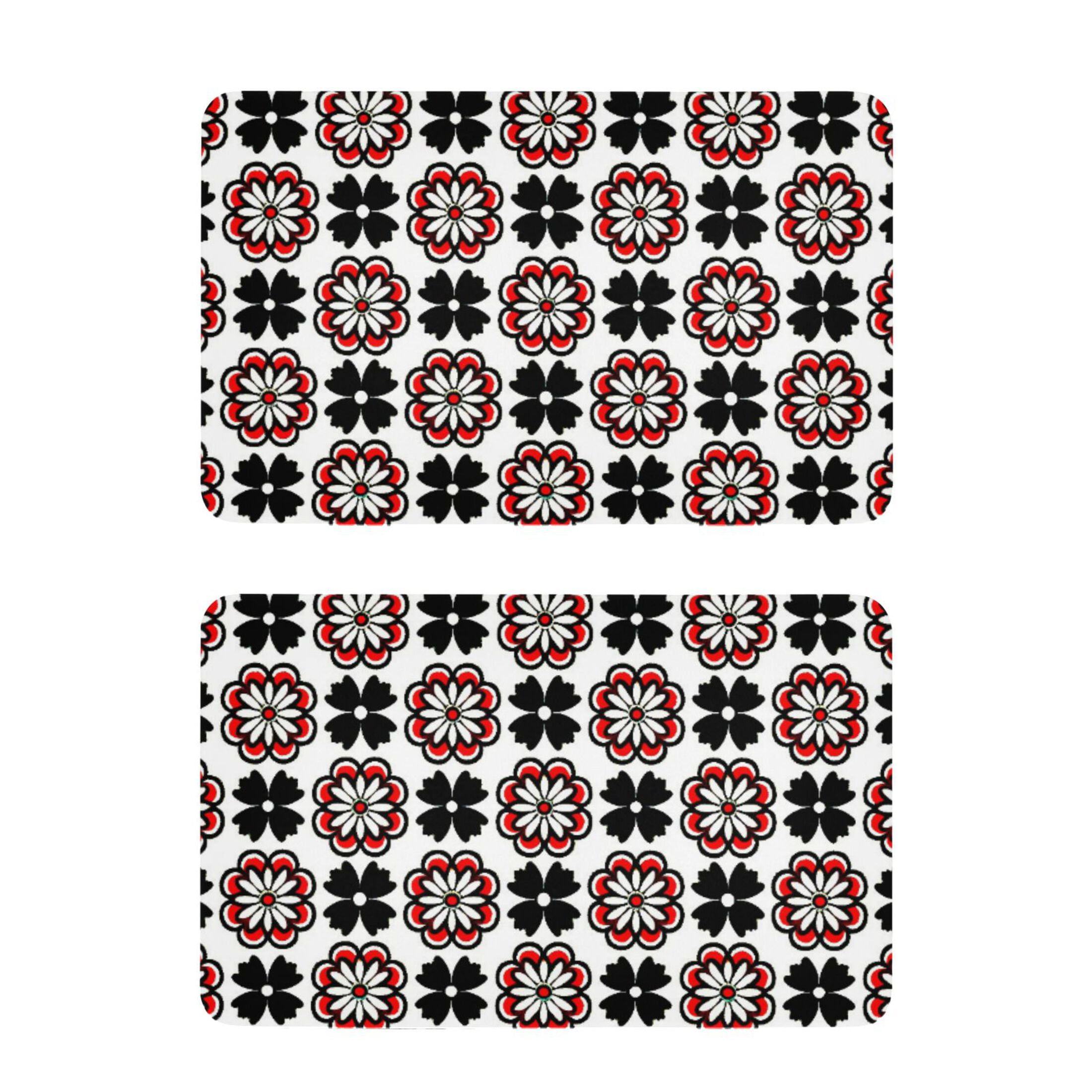 Traditional Japanese Flowers Refrigerator Magnet Stickers Square Fridge ...