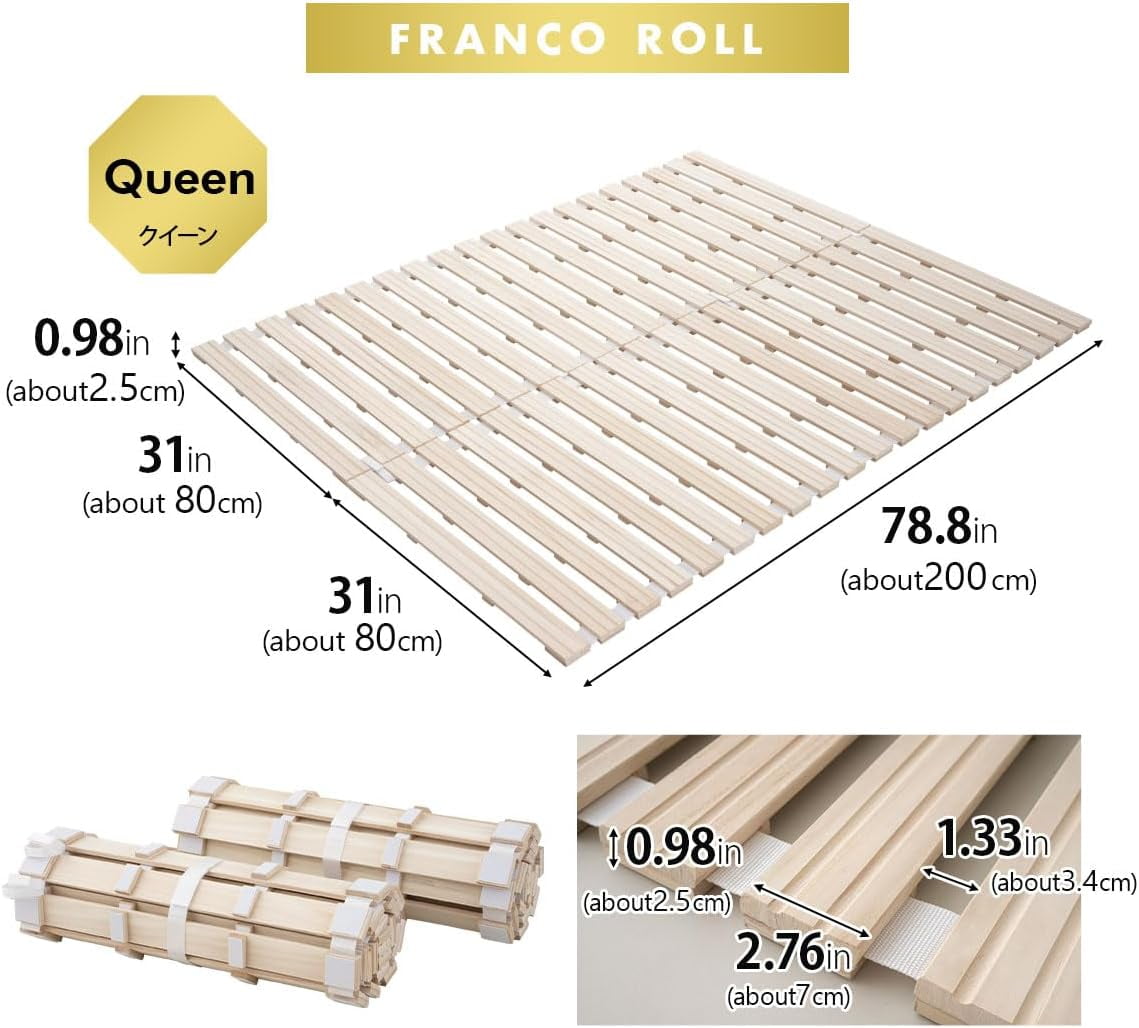 Traditional Japanese Futon & Slatted Bed Set for Space-Saving Living ...