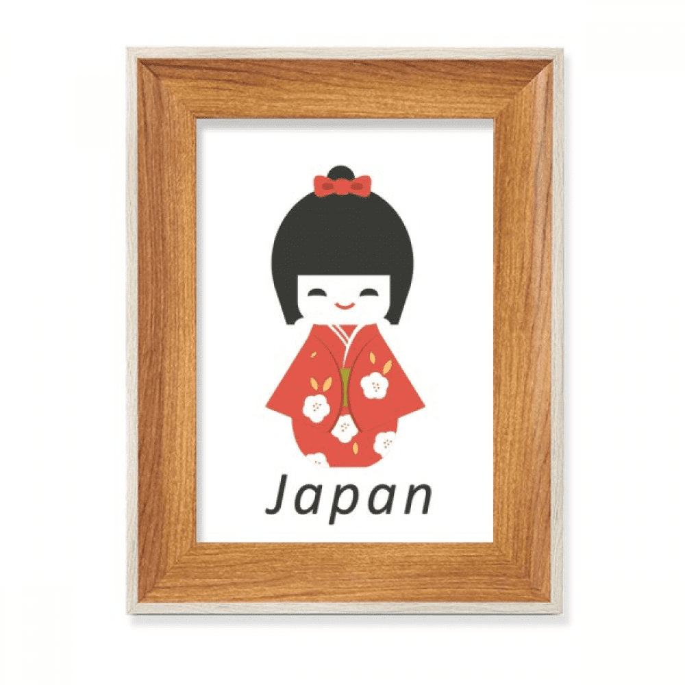 Traditional Japanese Local Little Girl Toy Desktop Wooden Photo Frame ...