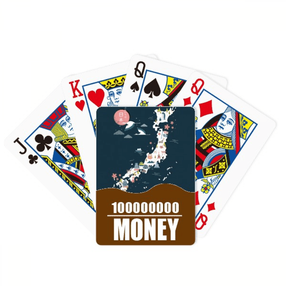 Traditional Japanese Local Special Map Poker Playing Card Funny Hand ...