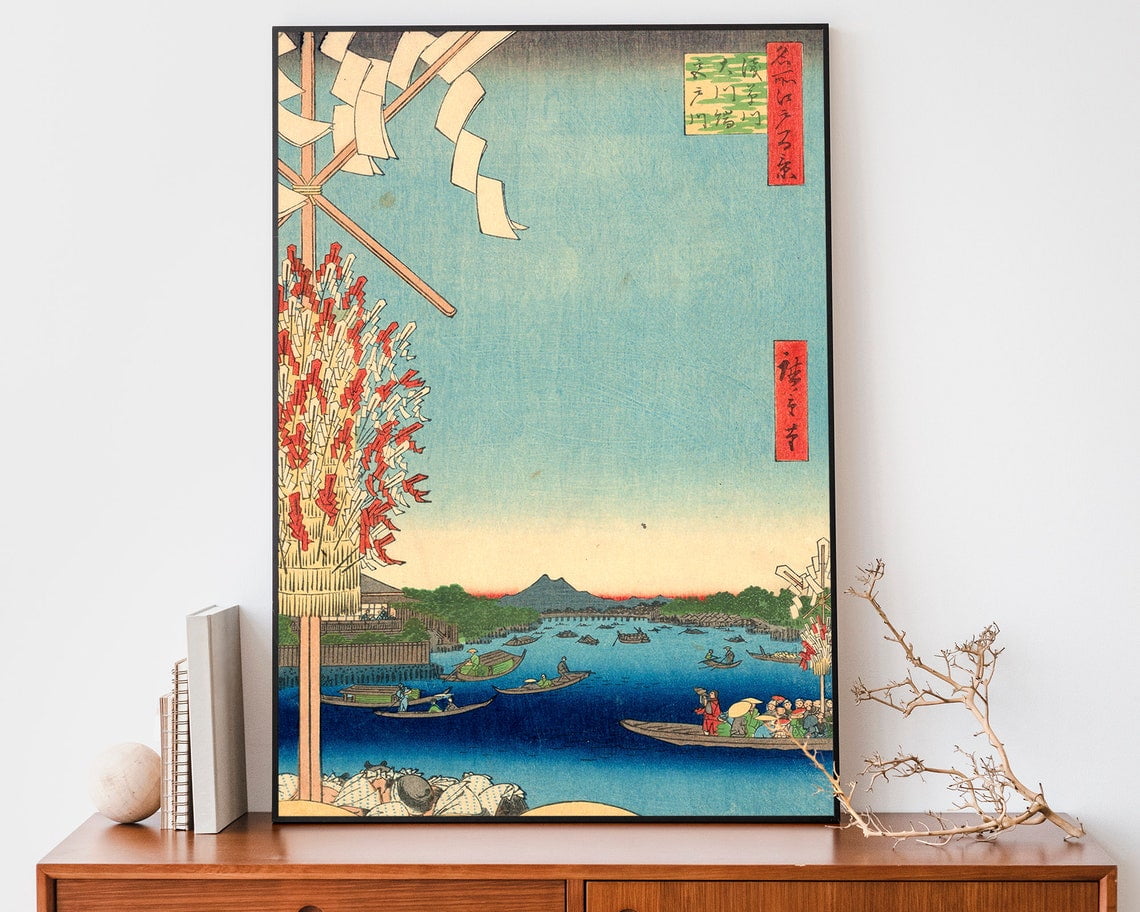 Traditional Japanese Poster, Utagawa Hiroshige Woodblock Print For ...