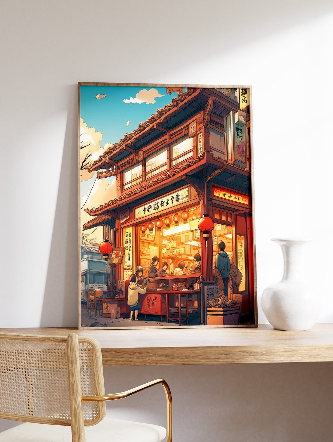 Traditional Japanese Sushi Restaurant Poster, Vintage Japanese Street ...