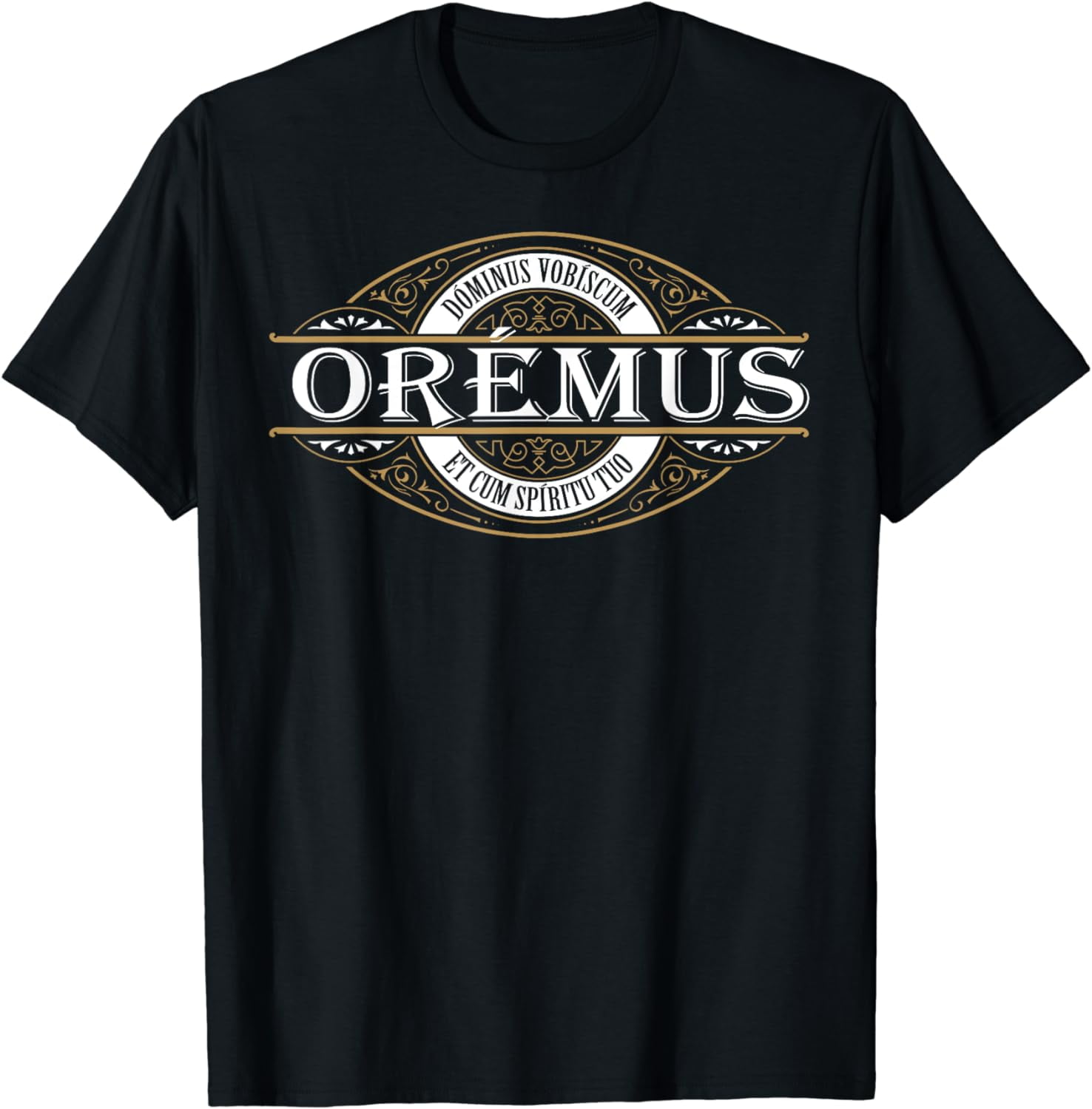 Traditional Latin Mass Oremus Dominus Vobiscum Catholic T-Shirt ...