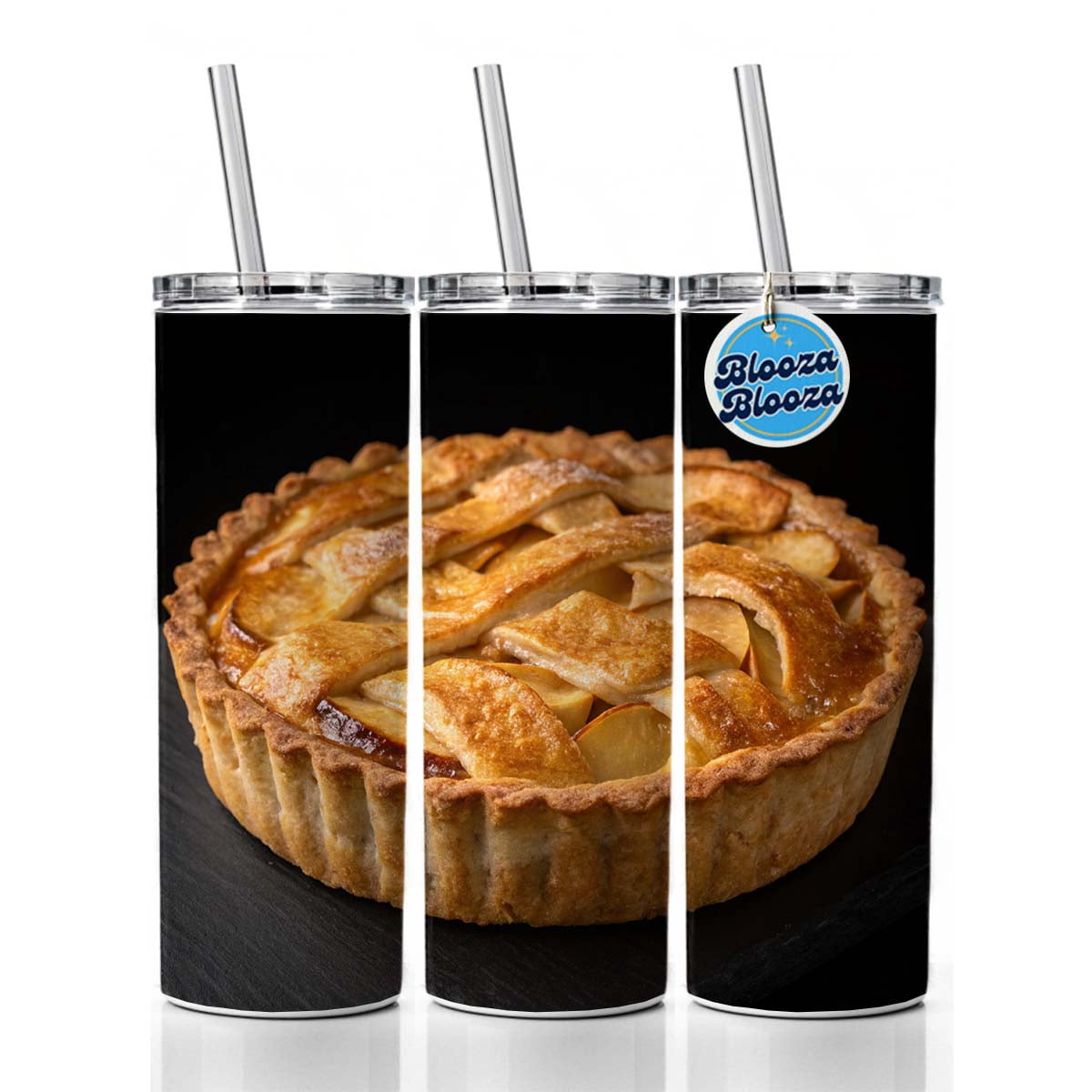Traditional Lattice Crust Apple Pie 20oz Insulated Water Bottle Skinny ...