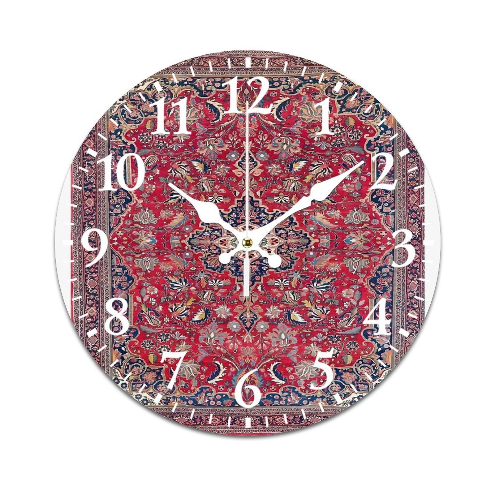 Traditional Luxury Dark Red Wall Clock Modern Design Clocks Wall ...