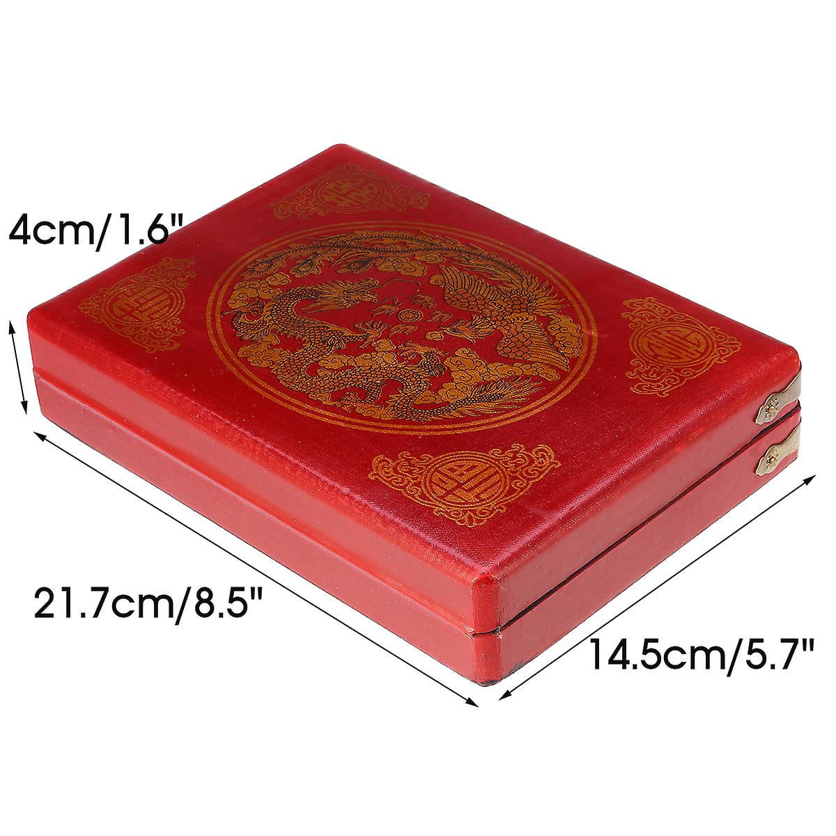 Traditional Mahjong 144 Tiles Mah Jong Home Family Game Set Chinese ...