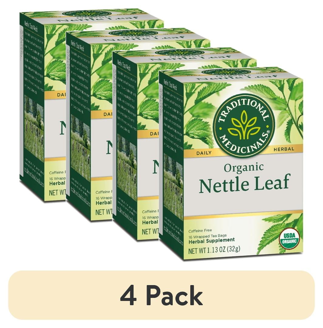 (4 pack) Traditional Medicinal Nettle Leaf, Organic Tea Bags, 16 Count ...