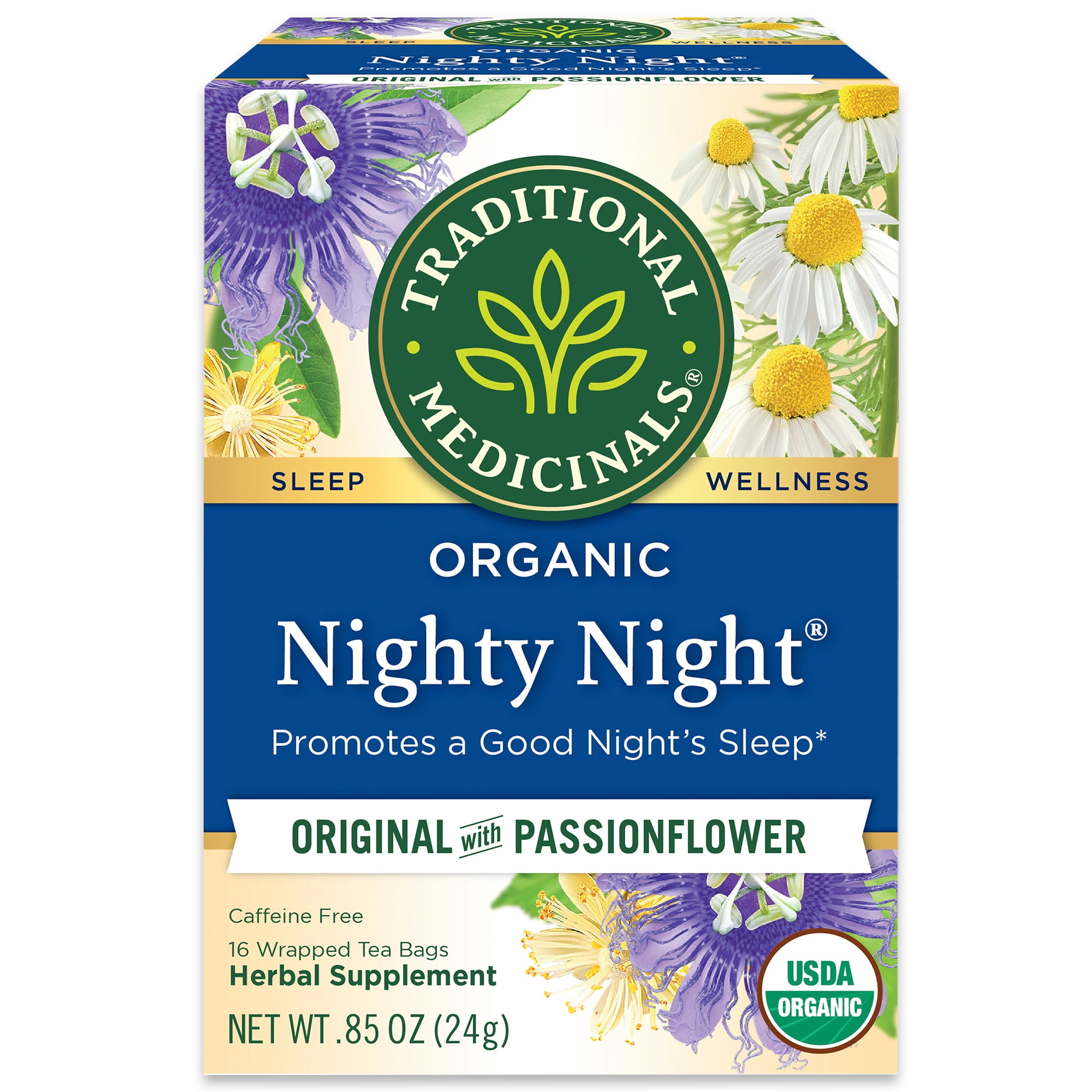 Traditional Medicinals Tea, Organic Nighty Night, Tea Bags, 16 Count ...