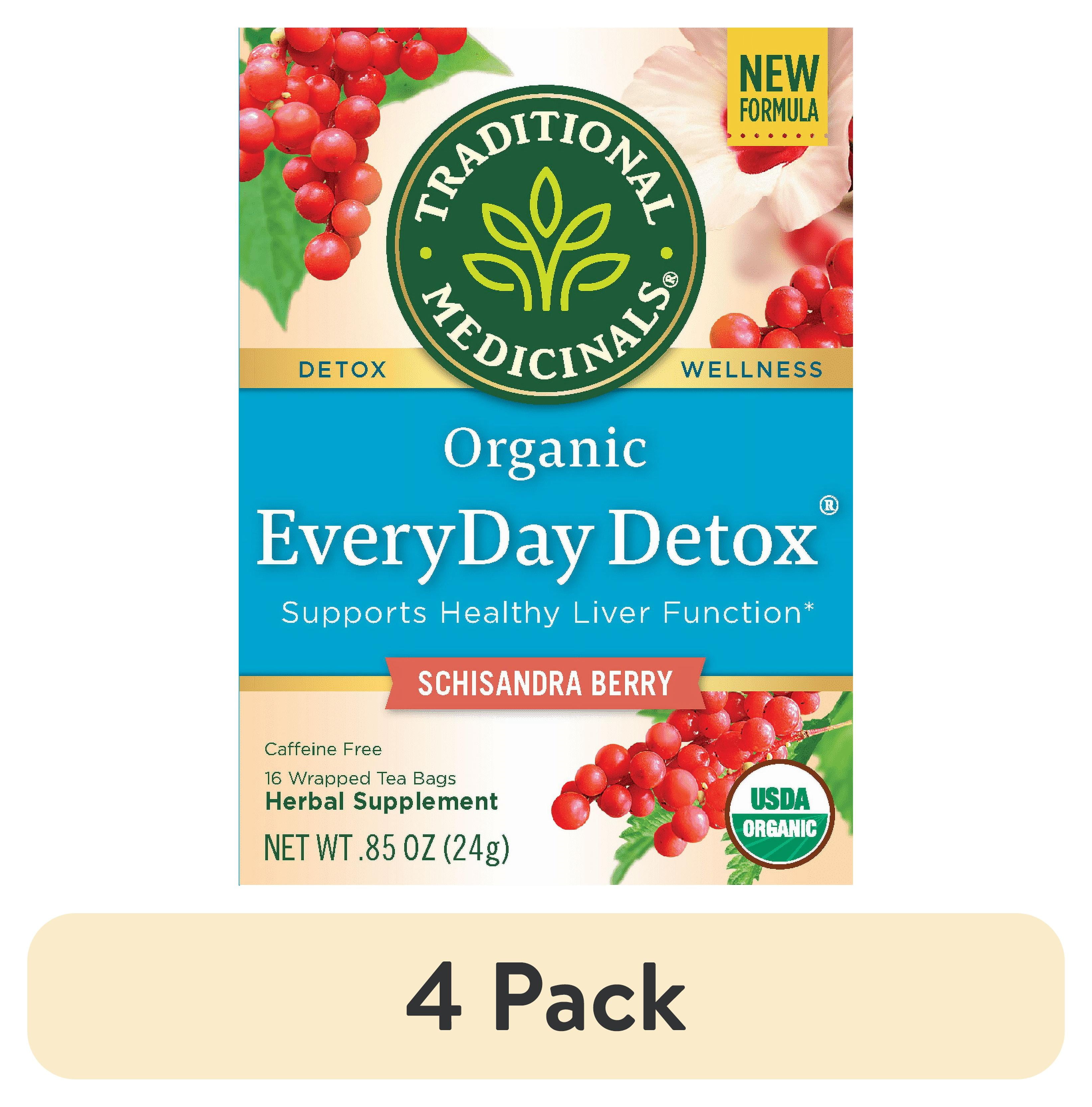 (4 pack) Traditional Medicinals Everyday Detox , Organic Tea Bags, 16 ...