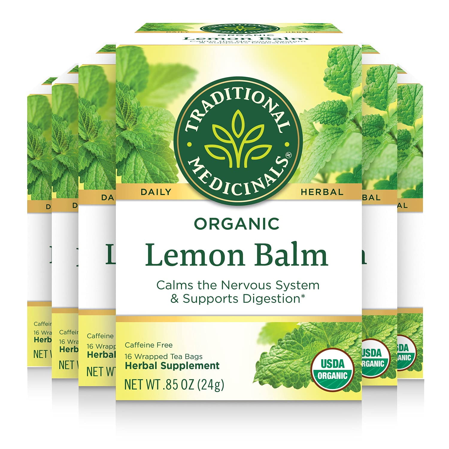 Traditional Medicinals - Organic Lemon Balm Herbal Tea - Calms Nervous ...