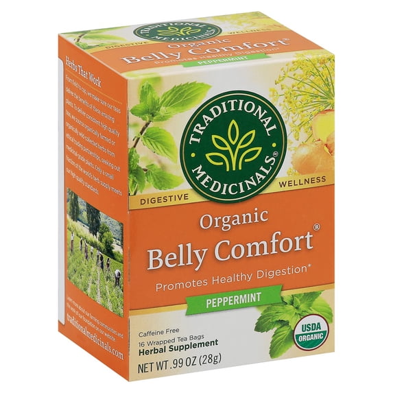 Traditional Medicinals Organic Belly Comfort Caffeine Free Herbal Tea ...