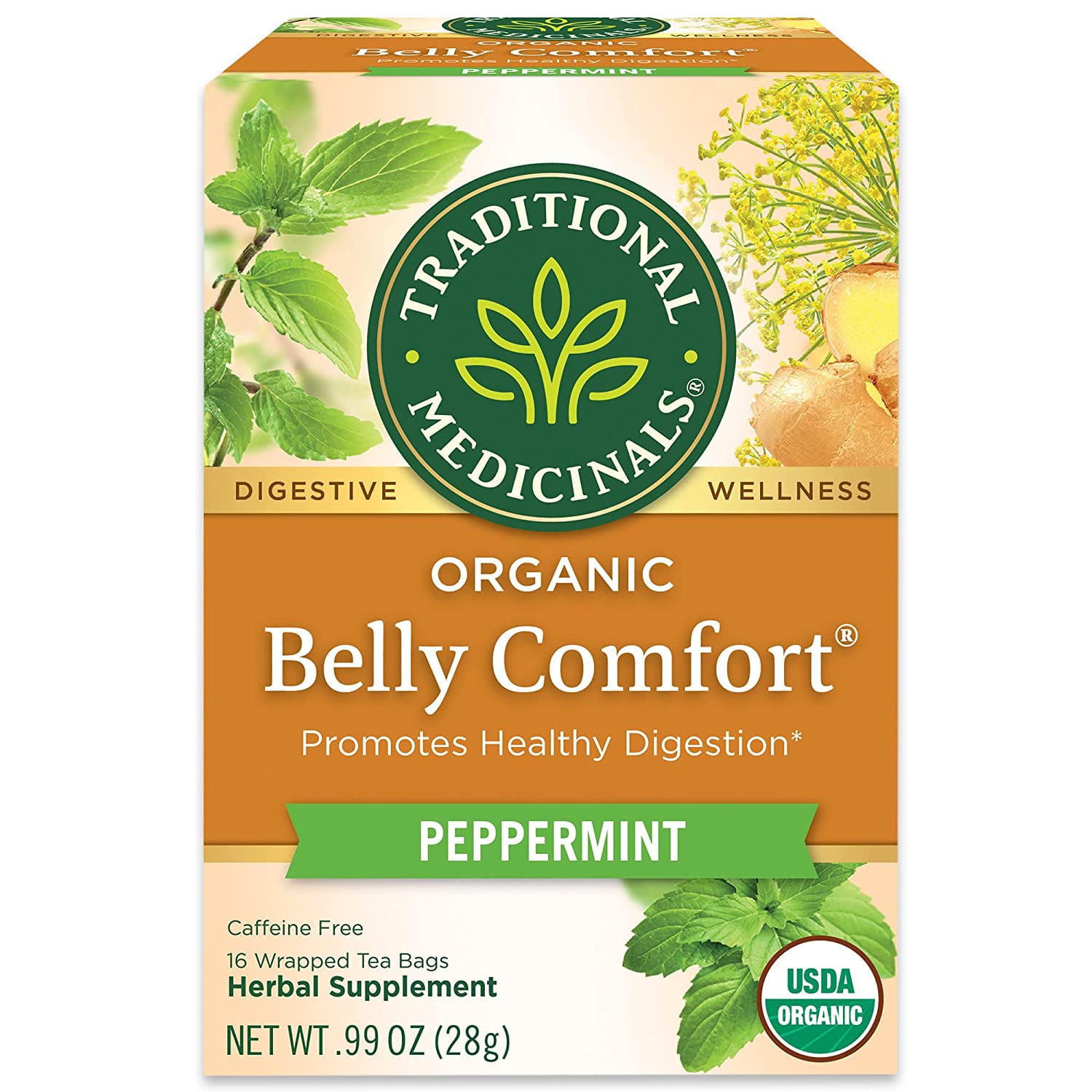 Traditional Medicinals Organic Belly Comfort Peppermint Herbal Tea ...