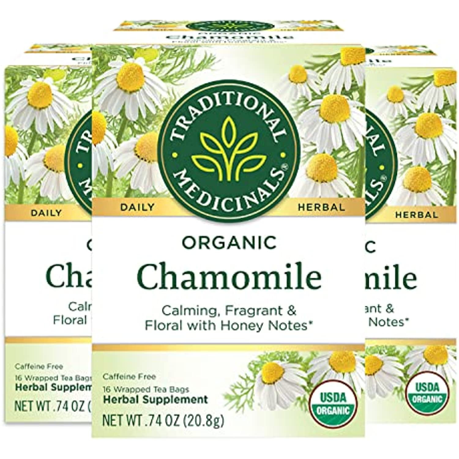 Traditional Medicinals Organic Chamomile Herbal Tea, Supports Healthy ...