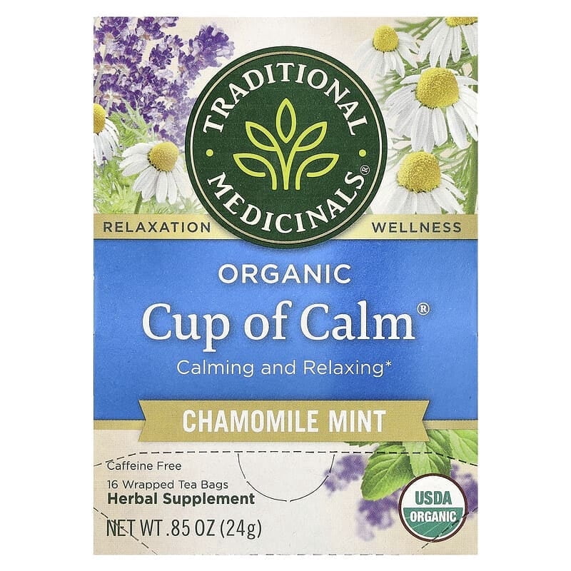 Traditional Medicinals Organic Cup Of Calm Herbal Tea Chamomile Mint ...