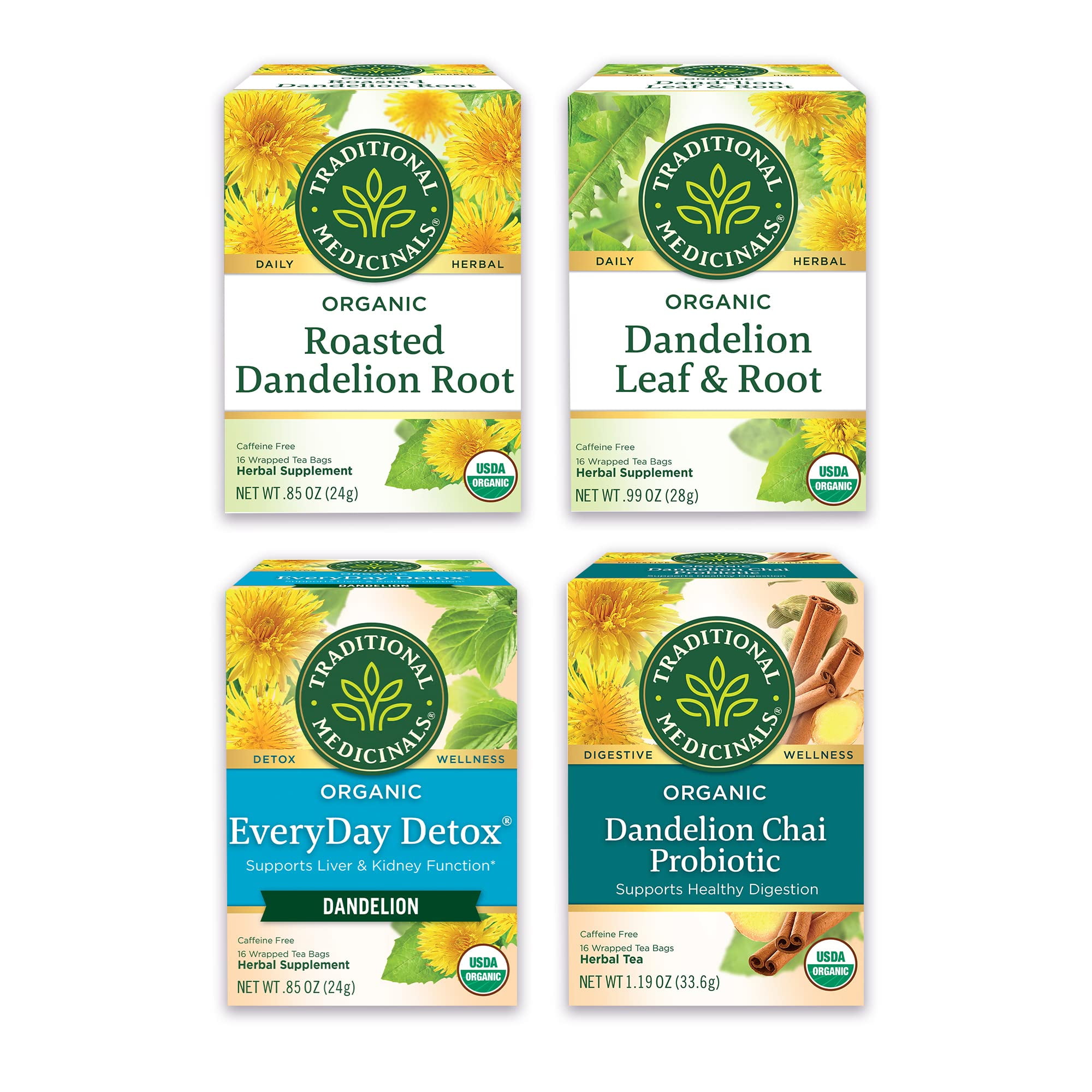 Traditional Medicinals Organic Dandelion & Detox Tea Variety Pack ...