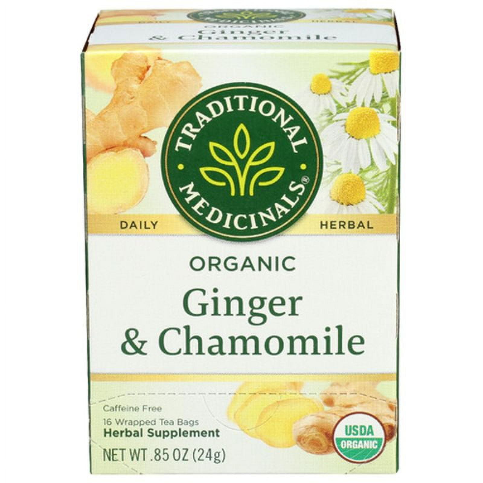 Trad Medicinals Organic Ginger Chamomile Tea 16ct 4pk Office - Walmart ...