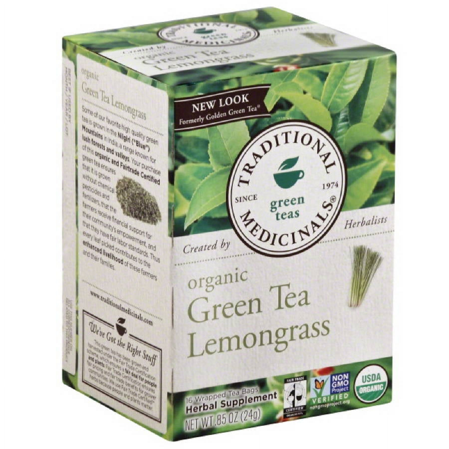 Traditional Medicinals Organic Green Tea Lemongrass Herbal Supplement
