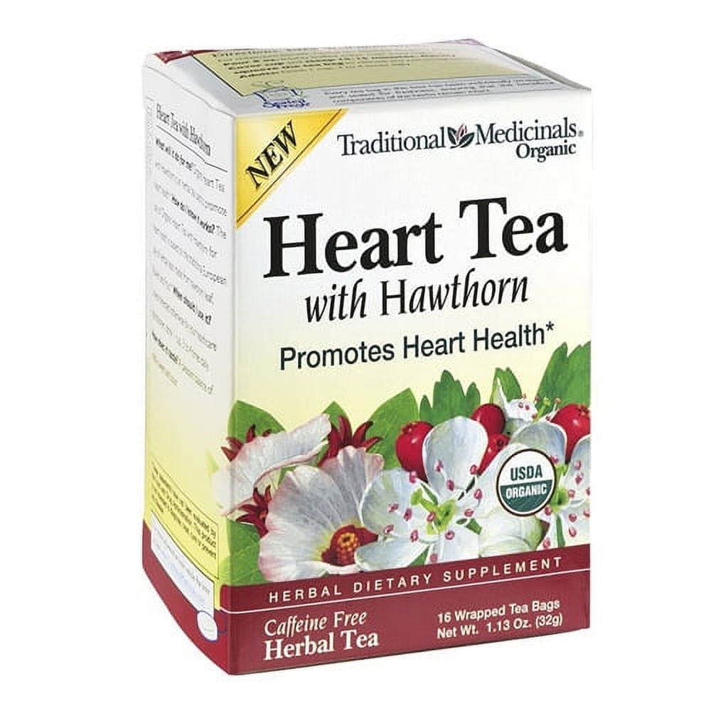 Traditional Medicinals Tea, Organic Hawthorn & Hibiscus, Promotes Heart ...