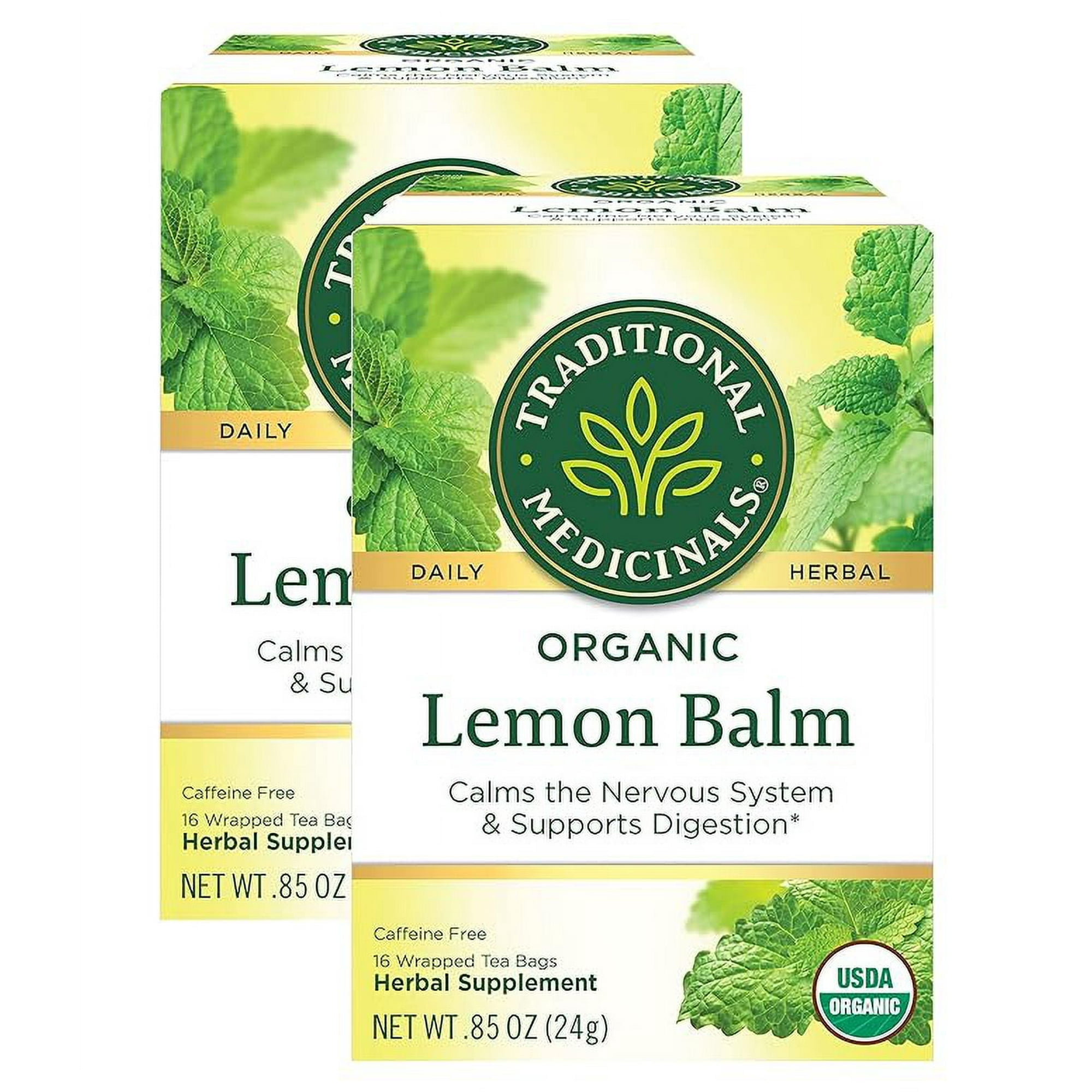 Traditional Medicinals Organic Lemon Balm Herbal Tea, Calming and ...