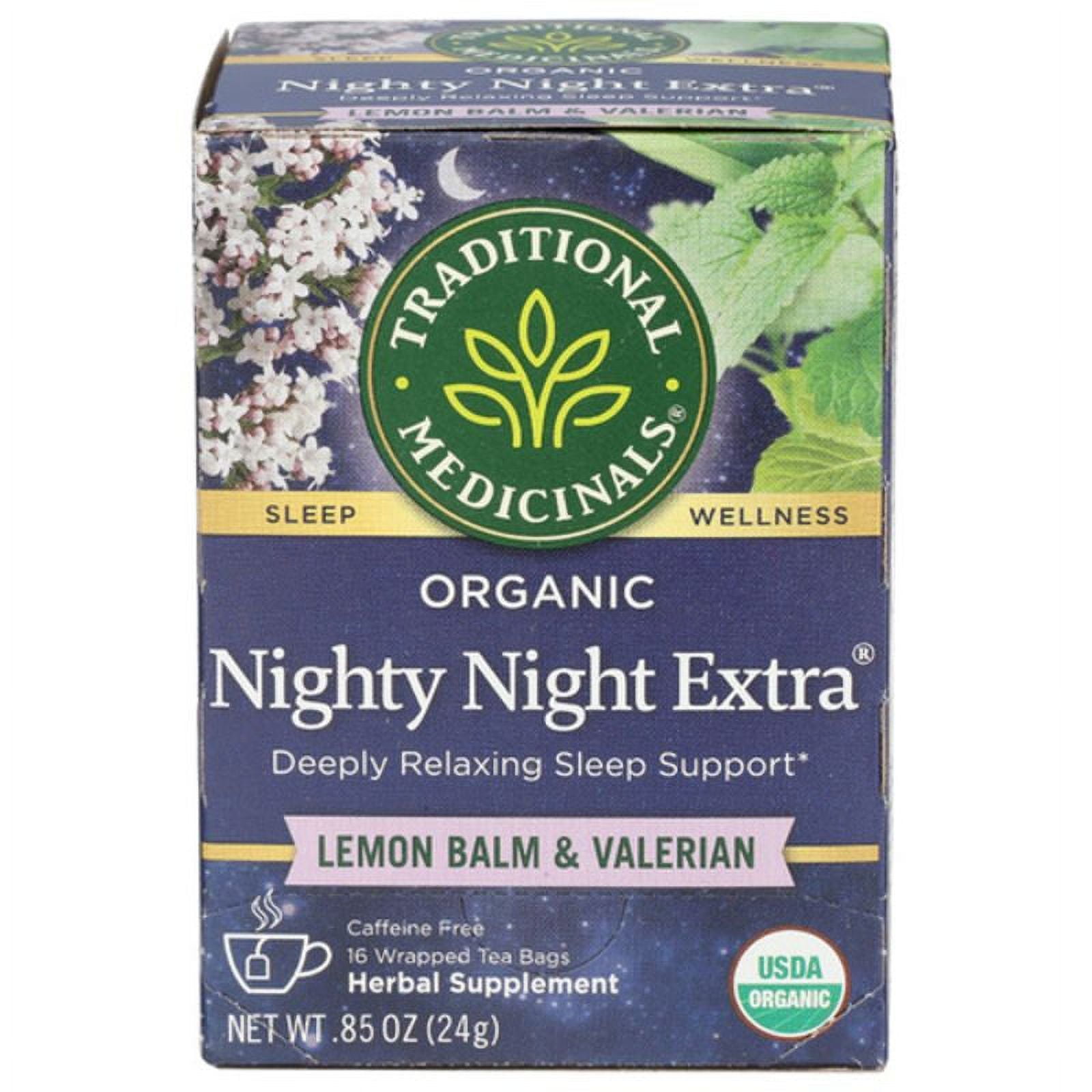 Traditional Medicinals Organic Nighty Night Extra Tea 16 ct Pack of 3 ...