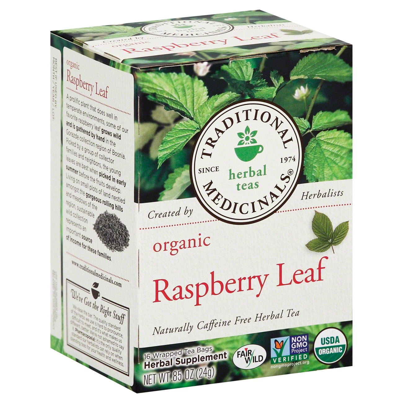 Traditional Medicinals Organic Raspberry Leaf Herbal Tea - 16 ct ...