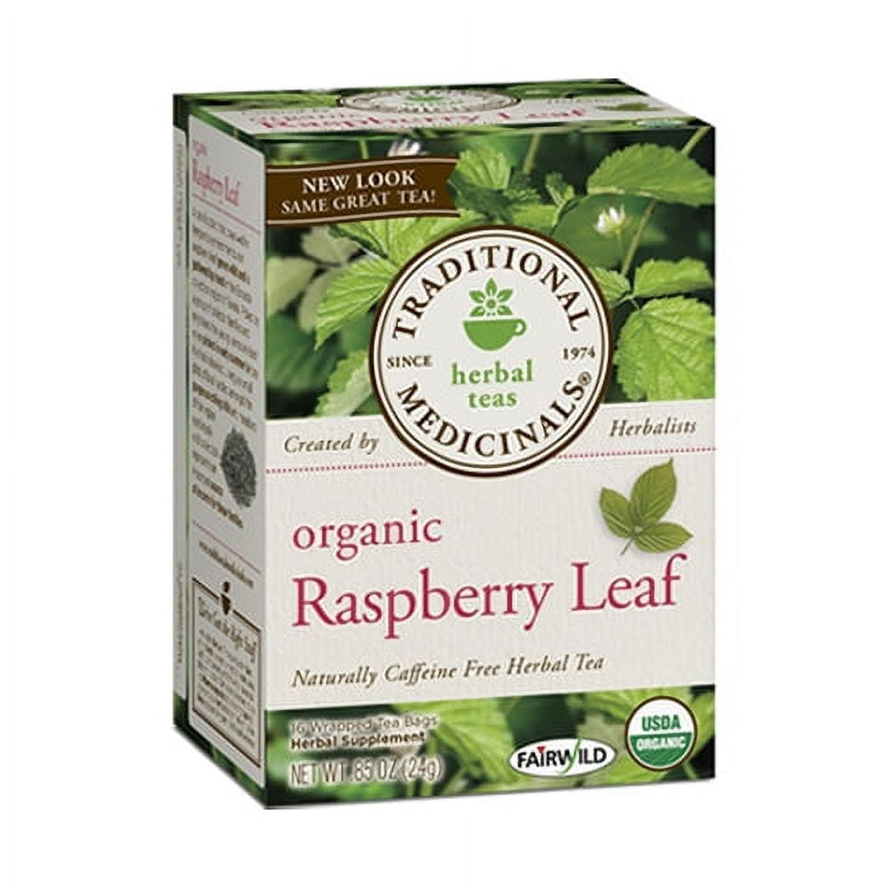 Traditional Medicinals Organic Raspberry Leaf Herbal Tea Bags - 16 Ea ...