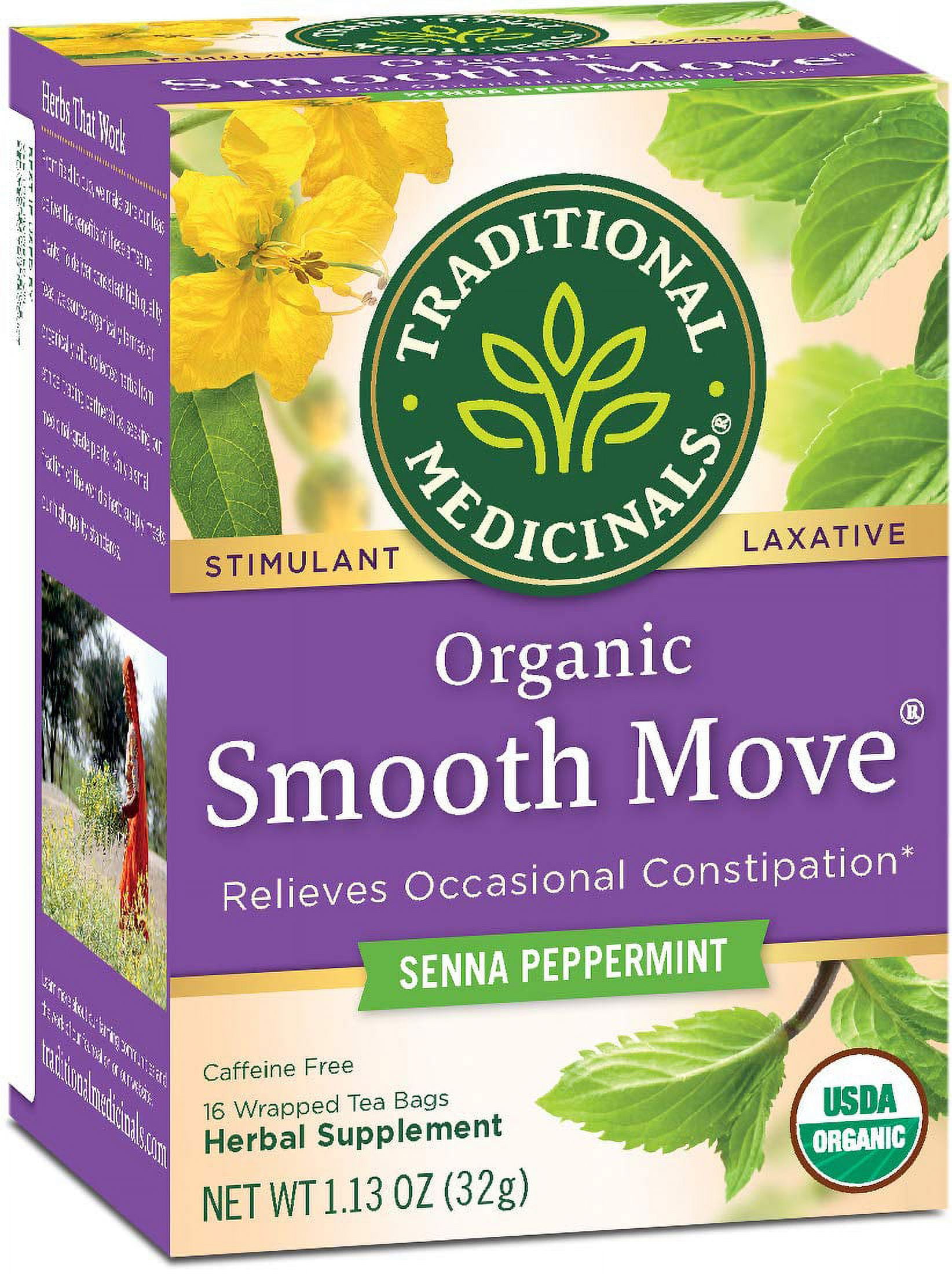 Traditional Medicinals Organic Smooth Move Peppermint Senna Laxative ...