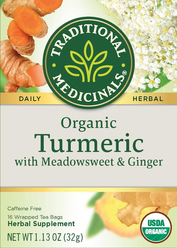 Traditional Medicinals Organic Turmeric Tea Bags, 16 Ct (Pack of 6 ...