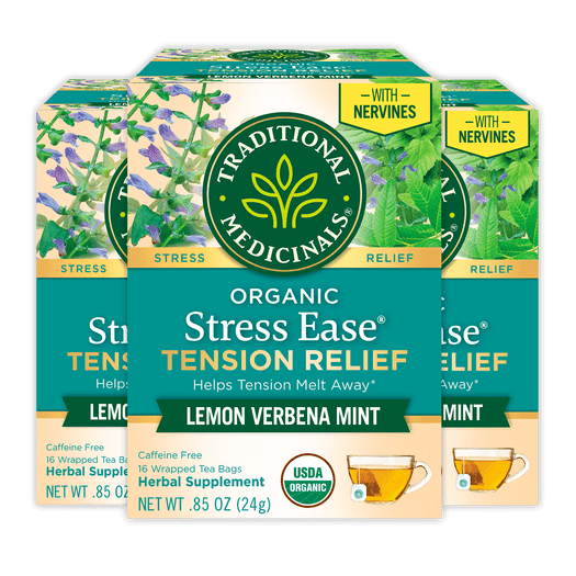 Traditional Medicinals Stress Ease Tension Relief Herbal Tea Bags ...