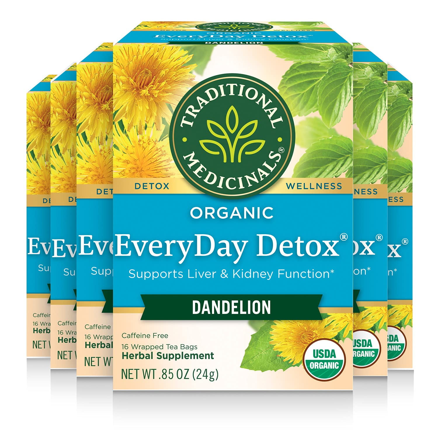 Traditional Medicinals Tea, Organic EveryDay Detox Dandelion, Supports ...