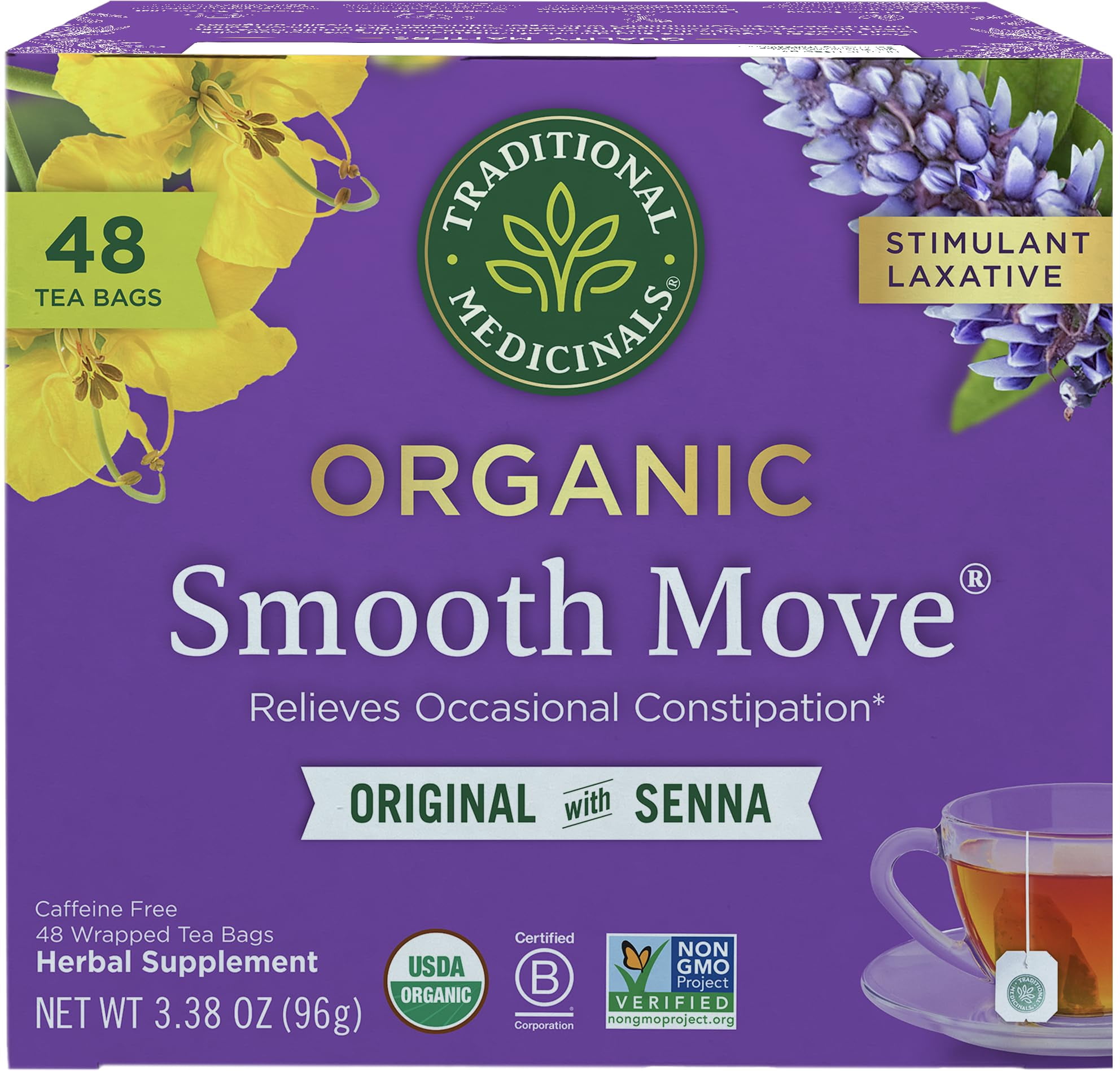 Traditional Medicinals Tea, Organic Smooth Move, AIS1 Relieves ...